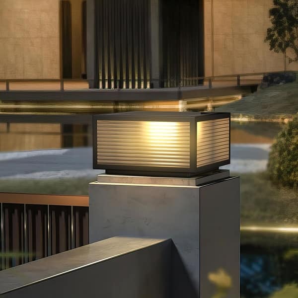 11.8" Solar Powered Post Cap Lights Pillars Light - Bed Bath & Beyond - 40045614